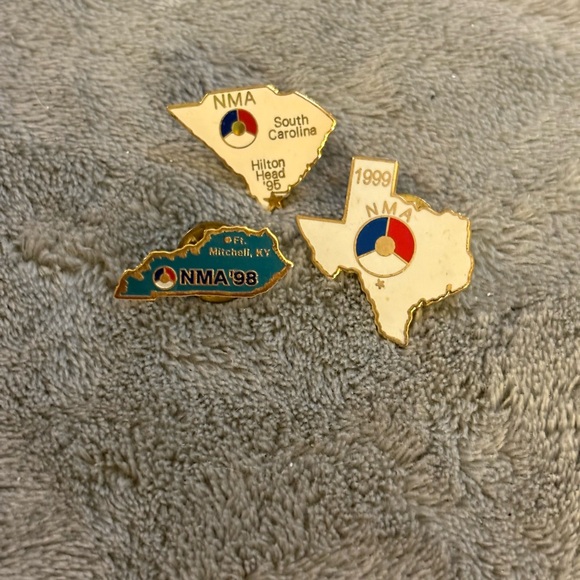Accessories | Lot Of 3 Nma Vintage State Lapel Pins 959899 | Poshmark